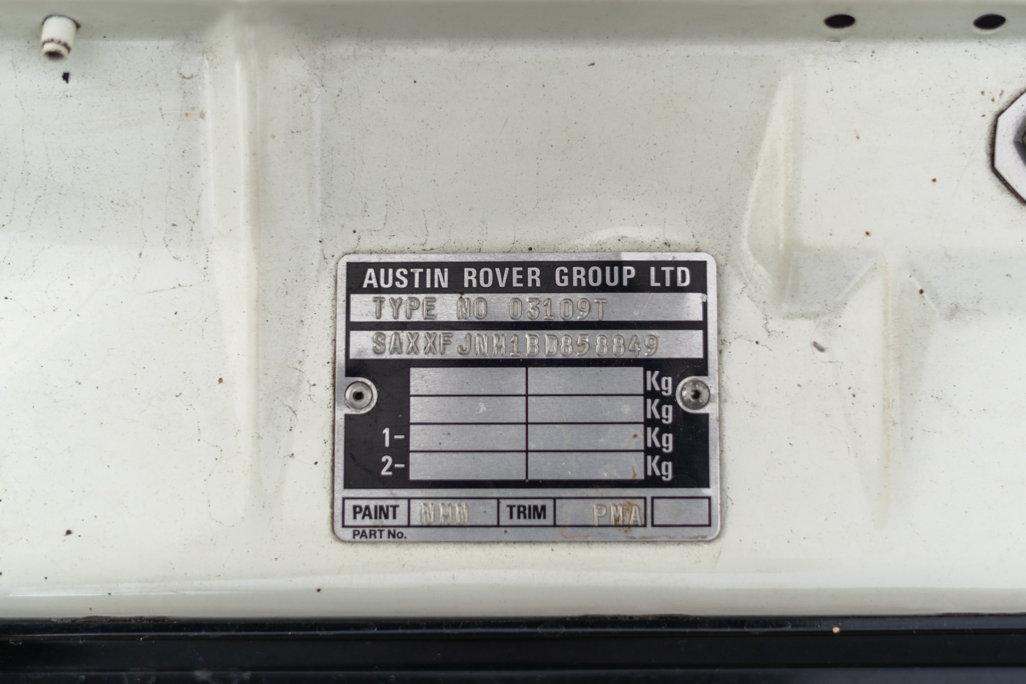 Lot 103 - 1989 Austin Metro GTa