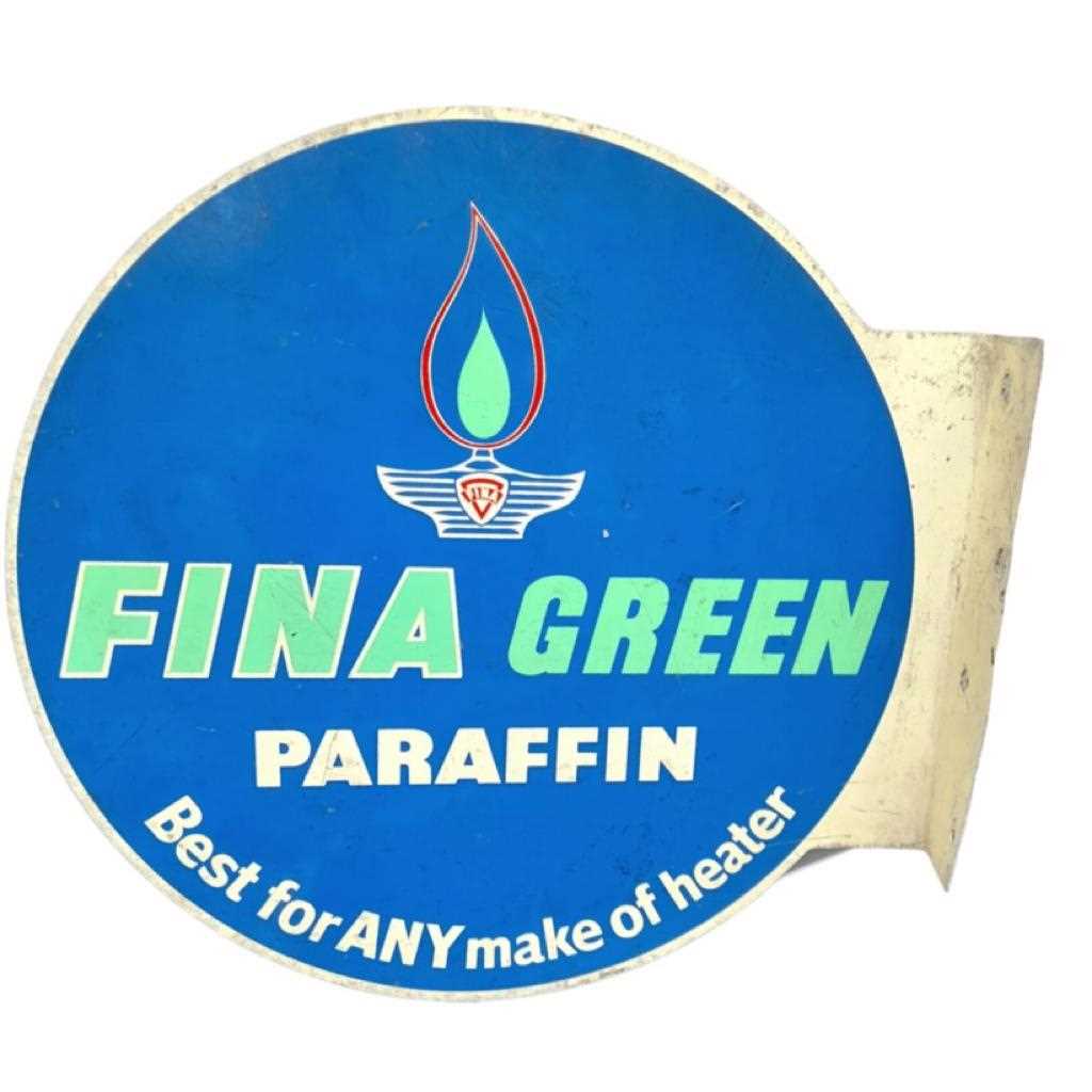 Lot 21 - Fina Green Paraffin Sign